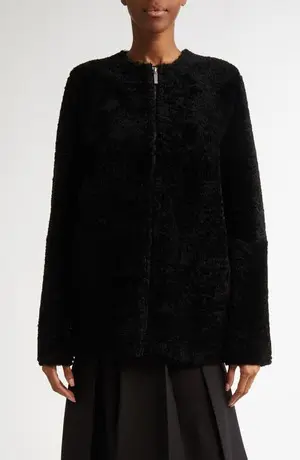 TOTEME Teddy Genuine Shearling Zip Jacket