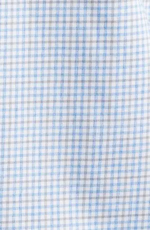 Johnnie-o Koby Gingham Performance Button-down Shirt - Navy