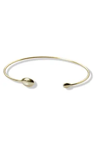 Argento Vivo Oval Cuff Bracelet - Gold