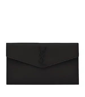 Saint Laurent Leather Uptown Pouch - Black