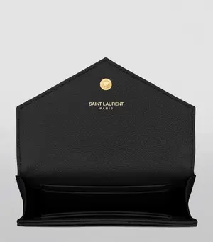 Saint Laurent Leather Quilted Wallet - Black