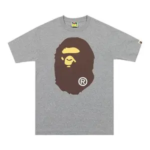 A BATHING APE Big Ape Head Tee - Grey