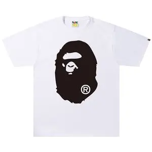 A BATHING APE Bicolor Ape Head Tee - White