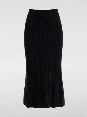 Alessandra Rich Ribbed Knit Midi Skirt