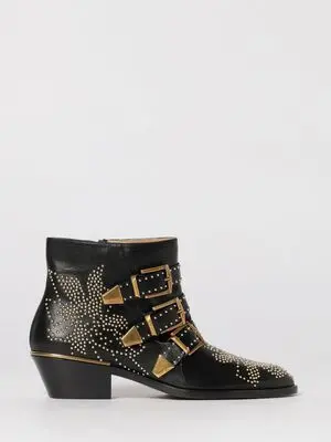 Chloé Buckled Ankle Boots - Black