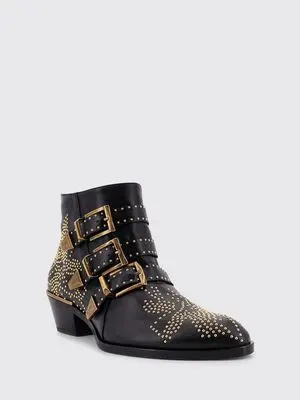 Chloé Buckled Ankle Boots - Black