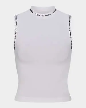 - white in top tank cotton Ribbed-knit ホワイトタンクトップXS ×SKIMS DOLCE&GABBANA Dolce Mytheresa | Gabbana トップス