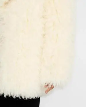 Moncler Malenco Faux Fur Jacket - Cream