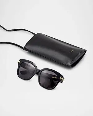 TOM FORD Icon Square Sunglasses - Sblk/smk
