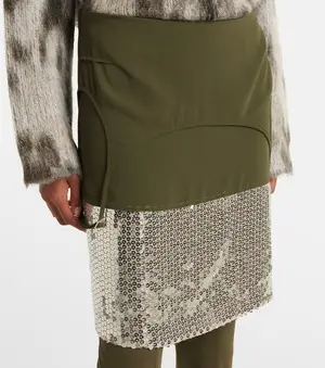 Attico Sequined Midi Skirt