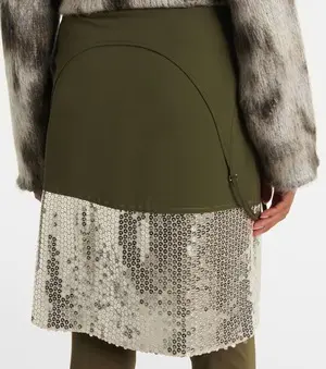 Attico Sequined Midi Skirt
