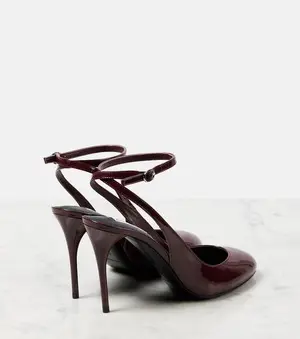 Alaïa Décolleté 90 Patent Leather Pumps - Burgundy