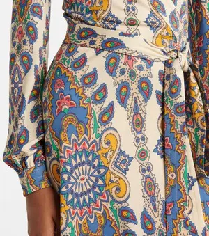 Etro Printed Midi Dress - White