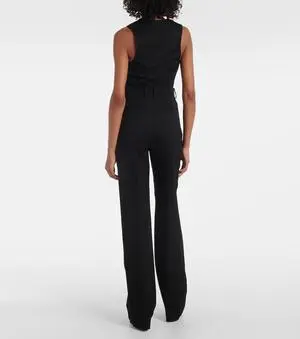 Saint Laurent Tailored Wool Tuxedo Pants