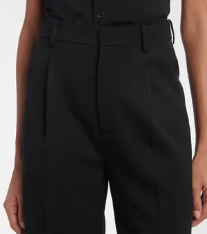 Saint Laurent Tailored Wool Tuxedo Pants