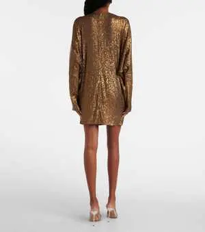Norma Kamali Dolman Sequined Minidress