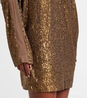 Norma Kamali Dolman Sequined Minidress