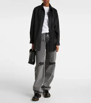 MAISON MARGIELA X Dr. Martens 1490 10-eye Leather Combat Boots