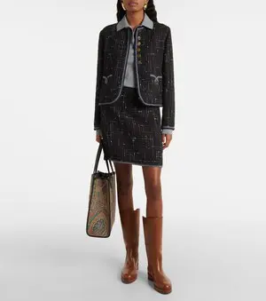 Etro Cotton-blend Tweed Miniskirt