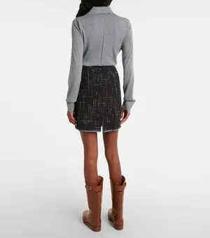 Etro Cotton-blend Tweed Miniskirt