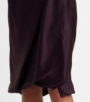 VIVIENNE WESTWOOD Drunken Striped Draped Midi Skirt - Blue