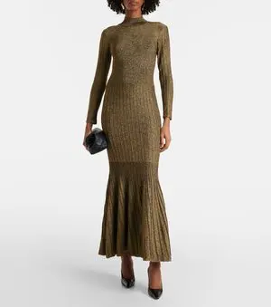 Staud Raquel Lamé Maxi Dress