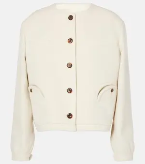 BLAZÉ MILANO Gliss Wool And Cashmere-blend Jacket - White