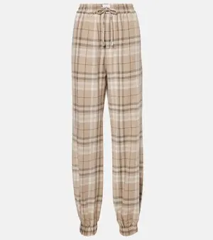 Attico Cotton-blend Track Pants - Beige