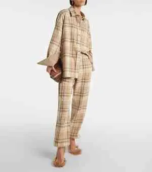 Attico Cotton-blend Shirt - Beige