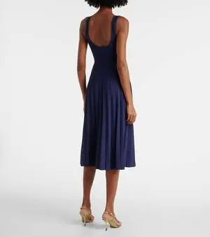 Staud Ellison Pleated Midi Dress