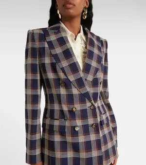 Etro Checked Wool Blazer
