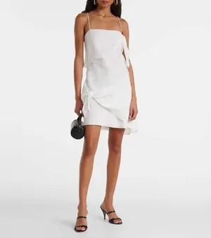 Sir The Label Rosalia Ramie Wrap Mini Dress