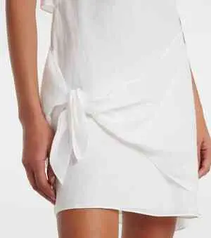 Sir The Label Rosalia Ramie Wrap Mini Dress