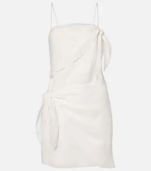 SIR. Rosalia Ramie Wrap Mini Dress