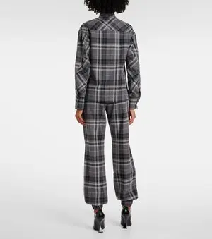 Attico Plaid Cotton-blend Shirt