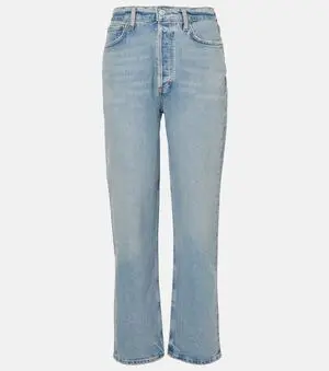 Women's High Waist Straight Jeans