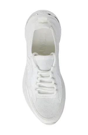 Dkny Jami Metallic Knit Sneakers - Bright White