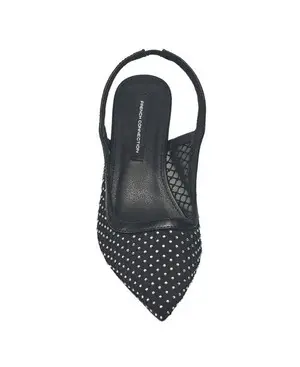 French Connection Elea Mesh And Stone Slingback Kitten Heel