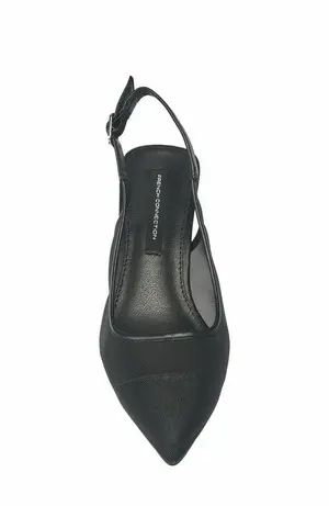 French Connection Elea Mesh And Stone Slingback Kitten Heel