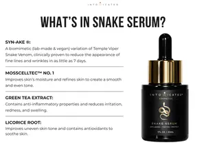 INTOXICATED COSMETICS Snake Serum + Hat Bundle | 1 Fl Oz/ 30 Ml | Anti-aging Formula With Vegan Snake Peptides | Hydrating Hyaluronic Acid