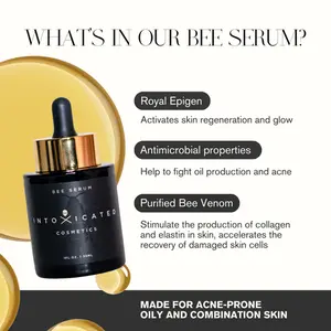 INTOXICATED COSMETICS Bee Serum | 1 Fl.oz./30ml | Boosts Blood Circulation, Promotes Collagen Production