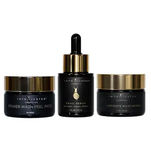 INTOXICATED COSMETICS Hydration Bundle Snail Serum, Power Wash Peel Pads