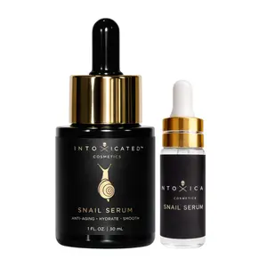 INTOXICATED COSMETICS Snail Serum + Mini Snail Serum | Full Fl Oz/ 30 Ml & Travel |hydrating & Anti-aging Skincare Treatment - None