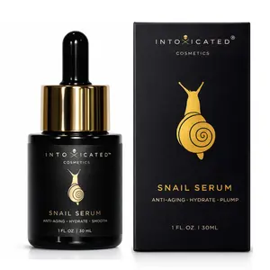 INTOXICATED COSMETICS Snail Serum | 1 Fl.oz./30ml | Hydrating & Anti-aging Skincare Treatment With Vegan Snail Venom Peptide & Vegan Snail Mucin
