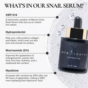 INTOXICATED COSMETICS Snail Serum + Antidote Moisturizer | Hydrating | Anti-aging Skincare Treatment With Vegan Snail Venom Peptide | Vegan Snail
