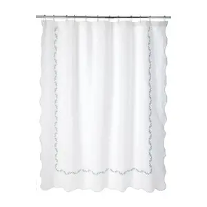 MATOUK Daphne Linen Shower Curtain - Bluebell