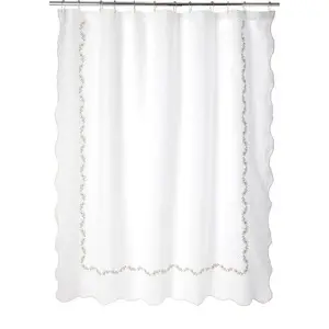 MATOUK Daphne Linen Shower Curtain Blush