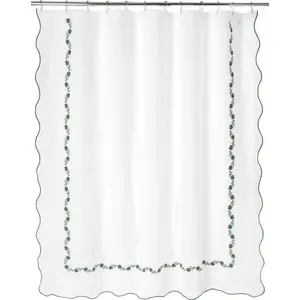 MATOUK Daphne Linen Shower Curtain Palm