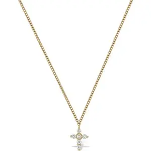 Bony Levy Diamond Cross Pendant Necklace - Yellow