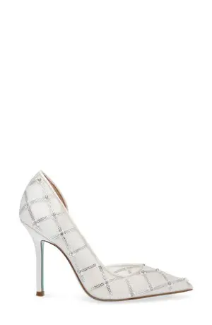 Betsey Johnson Cruze Half D'orsay Pointed Toe Pump - Ivory